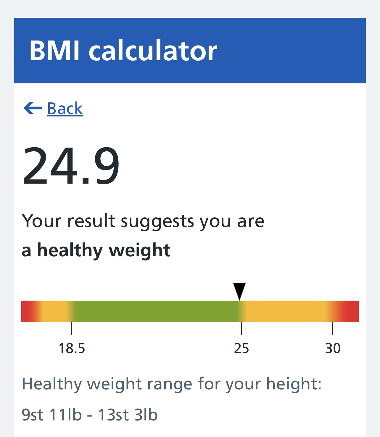 Bmi In Stones Chart