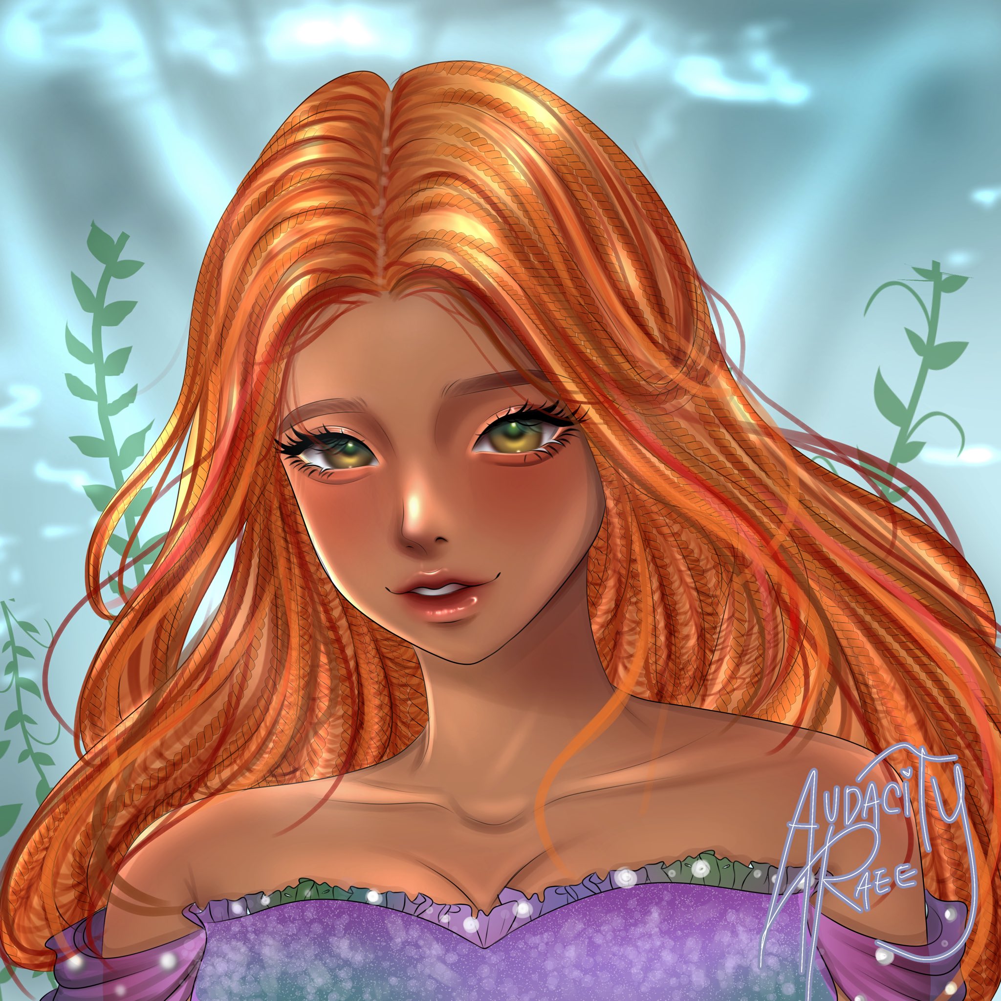 Rae /comms open on Twitter: "🫧🧜🏽‍♀️ #TheLittleMermaid #Ariel #fanart https://t.co/b7oGOEAggN ...