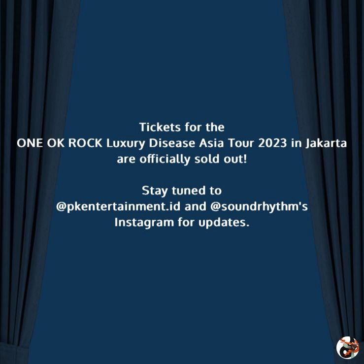 JAPANFESS TERANG on Twitter: "*jpf tiket konser one ok rock di jakarta sold out guys! akankah ...