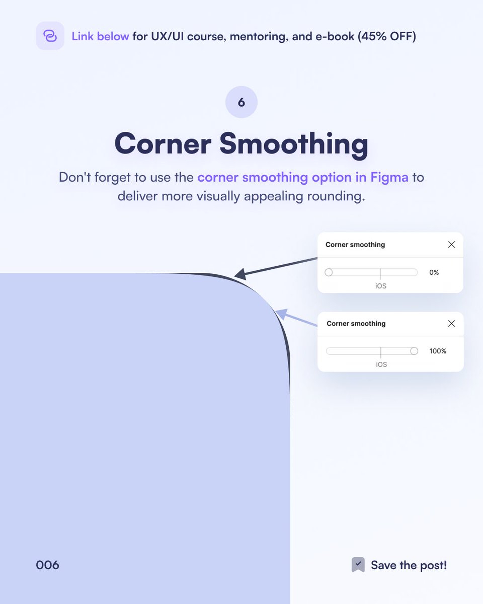 How to choose a corner radius for elements and components within your UI design ☄️ Retweets are ...