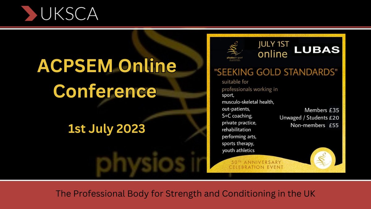 ACPSEM on Twitter: "Win Win here for @UKSCA members too! Opportunity to take advantage of member ...