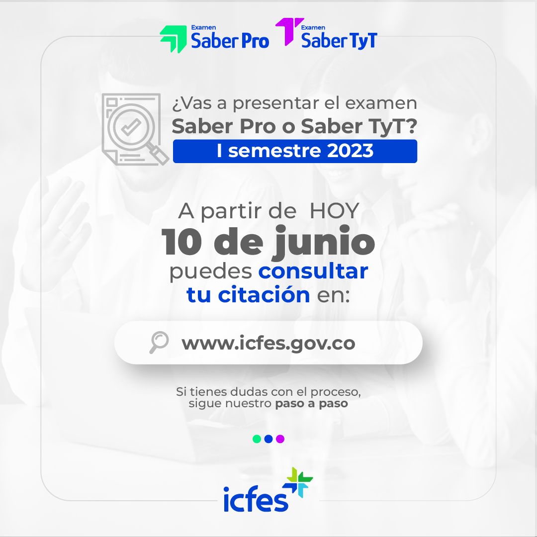 Icfes on Twitter: "☝Consulta tu lugar y hora de presentación al examen Saber Pro o Saber TyT ...