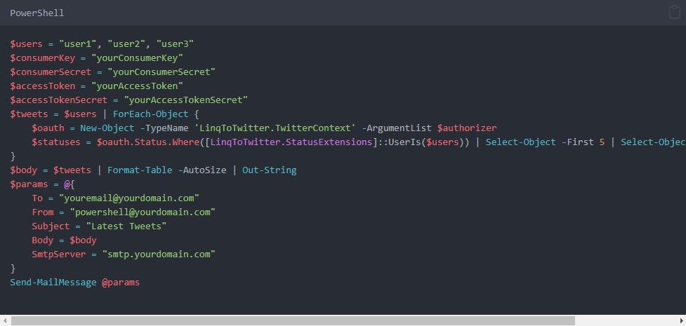 Ptrace Security Gmbh On Twitter Amazing Powershell One Liners For System Administrators