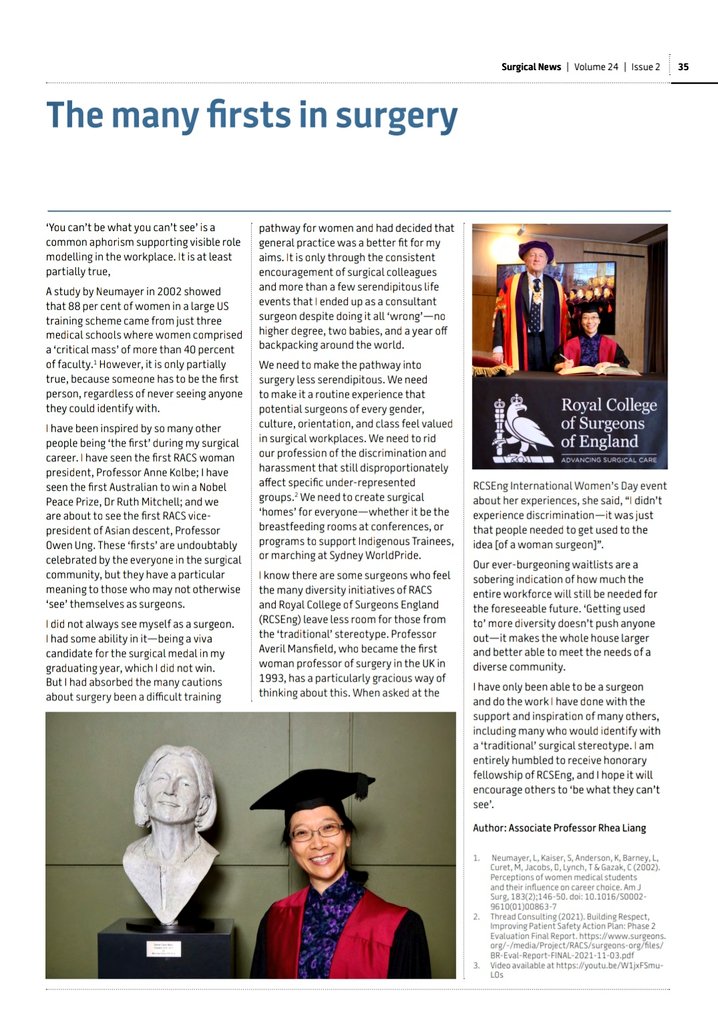 Cirbosque #SoMe4Surgery on Twitter: "RT @LiangRhea: ''You can't be what you can't see'... is ...