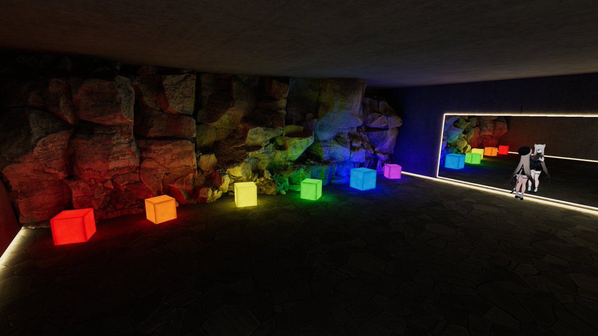 ハリケーン公務員VR🍖 on Twitter: "Glowing Cubes By:red-panda https://vrchat.com/home/world/wrld_d58e0bd6 ...