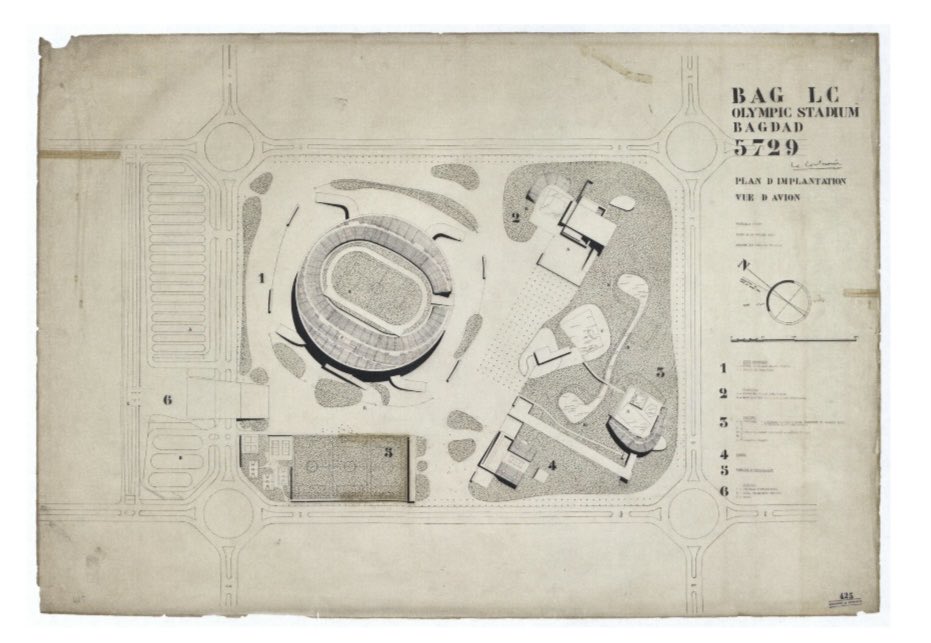 Corbusier’s baghdad gym. Pieces falling into place.