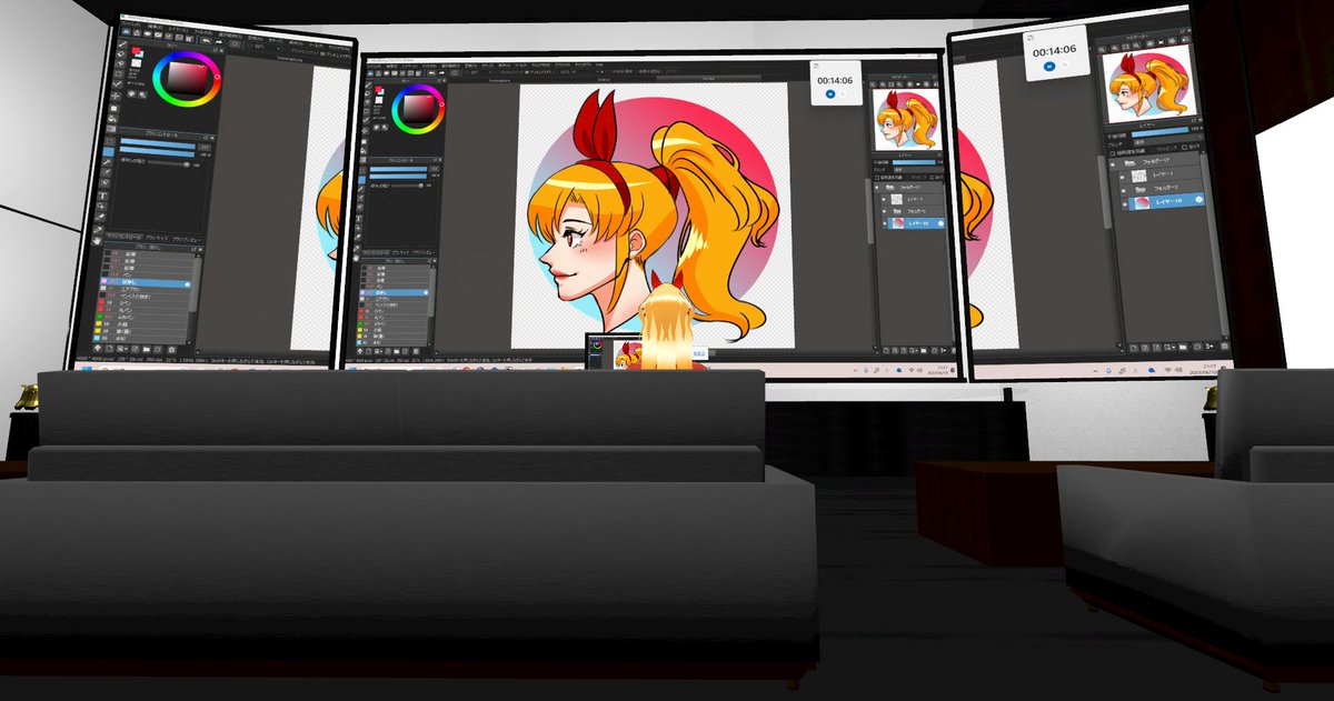 三浦うに美💋🐰低音女性V@Clusterで生きてる on Twitter: "ワンドロで絵を描いてますた。 #cluster https://cluster.mu/w/44f9059d ...