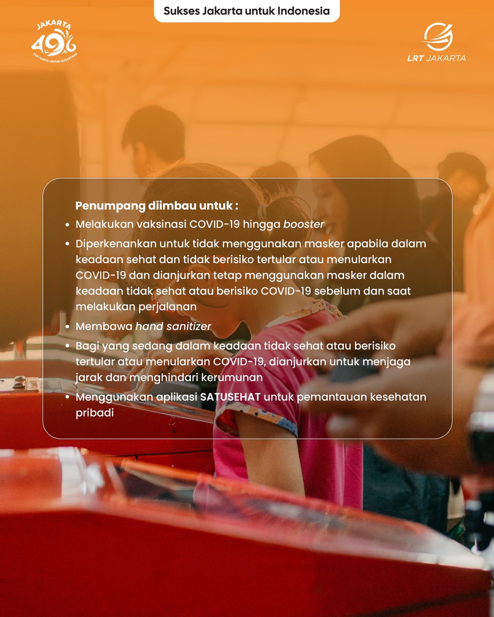 LRT Jakarta on Twitter: "Merujuk pada Surat Edaran Satgas Penanganan COVID-19 (Surat Edaran ...