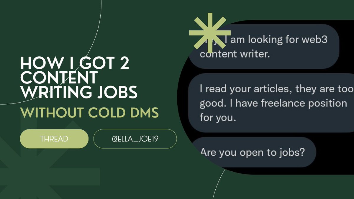I got 2 Jobs as a Web3 content writer from Twitter without sending any Cold DMs- Here's the new ...