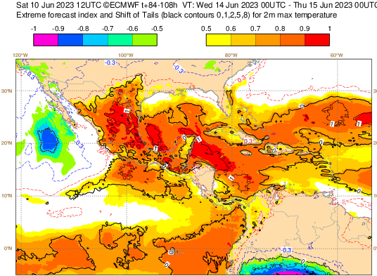 Mexico Temperature Map
