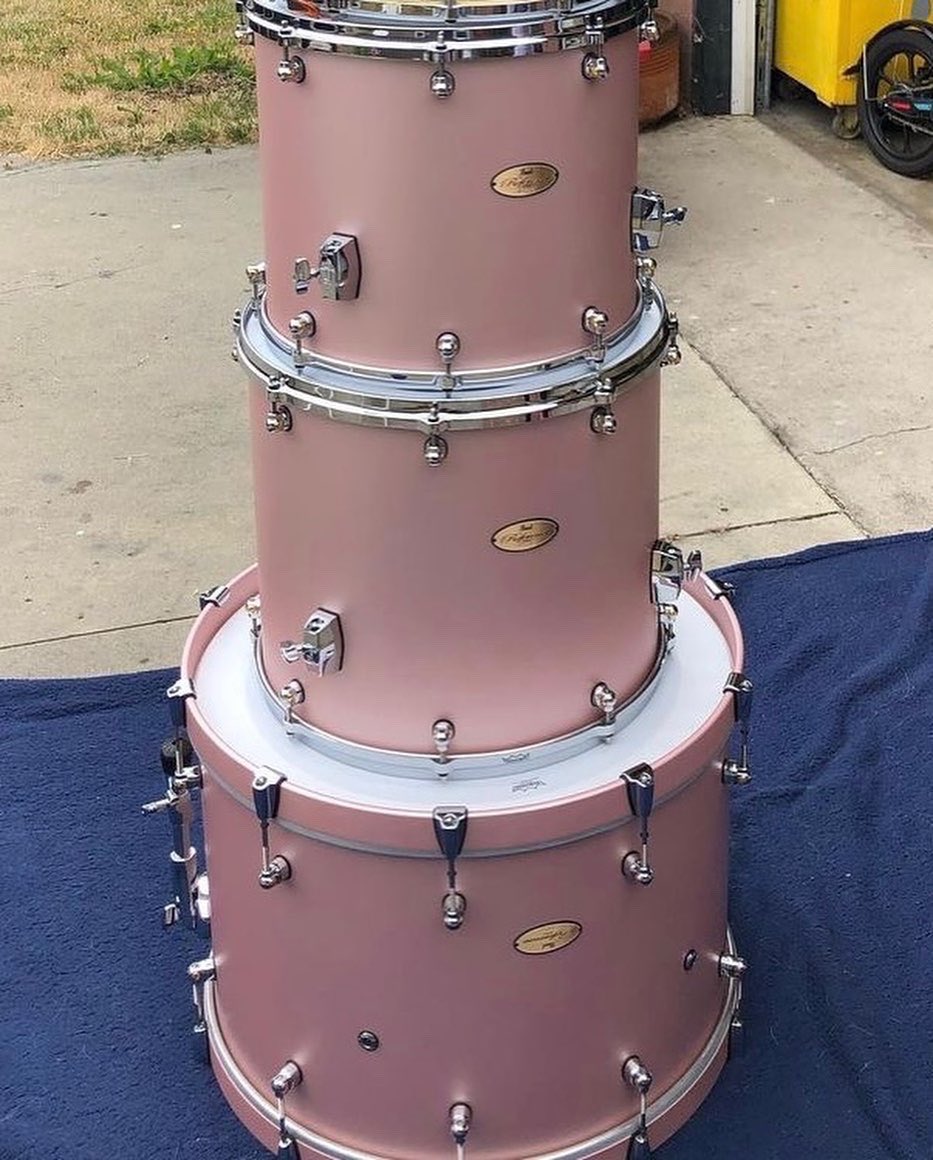 Pearl Drums on Twitter: "Pearl Artist Tosh the drummer’s new Reference One Series kit in a Satin ...