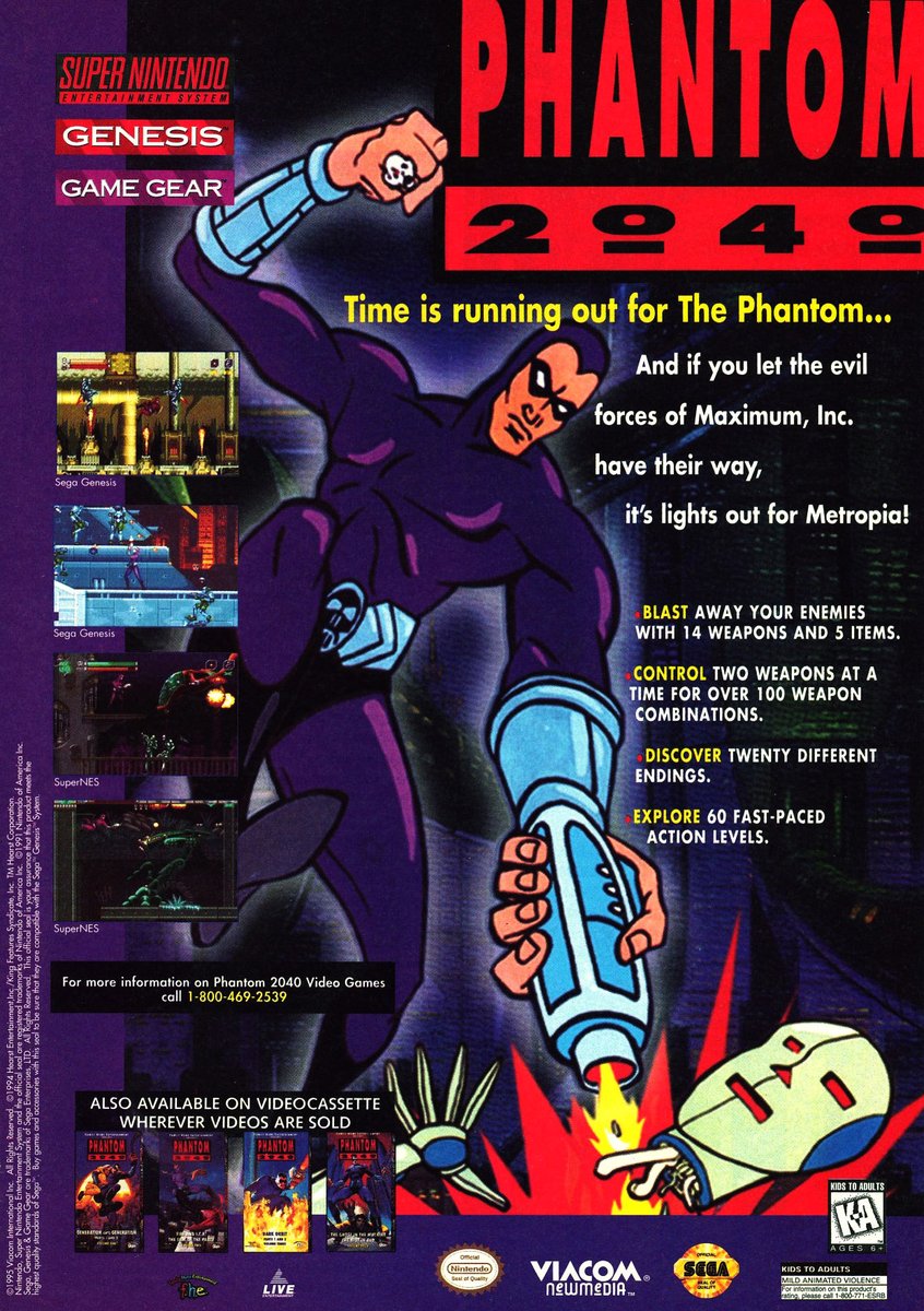 Sega City on Twitter: "Time Is Running Out 'Phantom 2040' SEGA Genesis"
