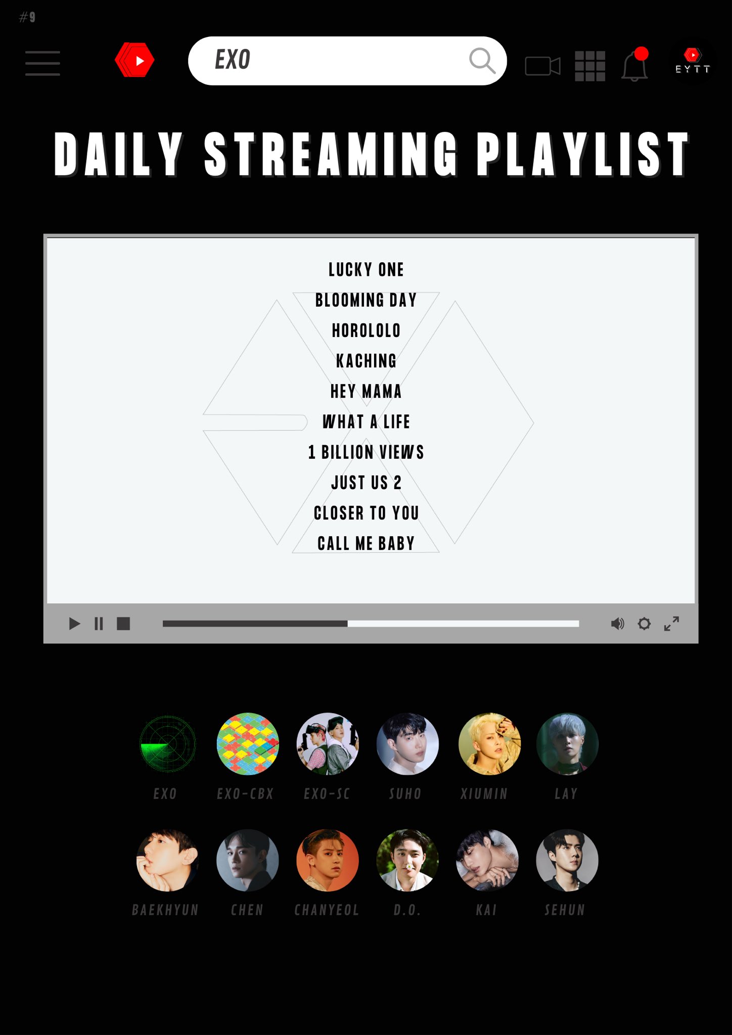 EXO-L YOUTUBE TEAM on Twitter: "Here's today's streaming list! Stream as many times as you can ...