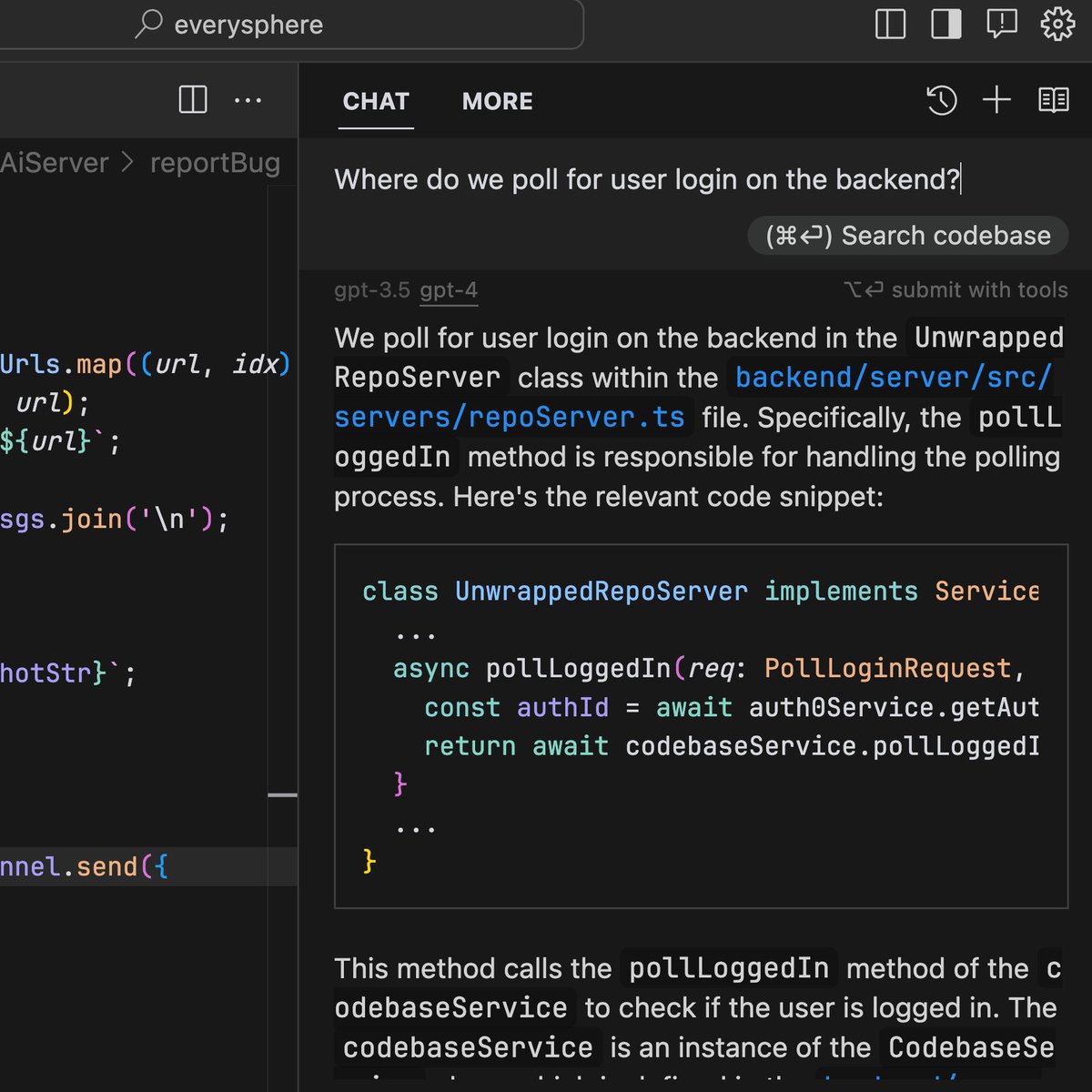Aman Sanger on Twitter: "Cursor now answer questions about your entire repo! Powered by several ...