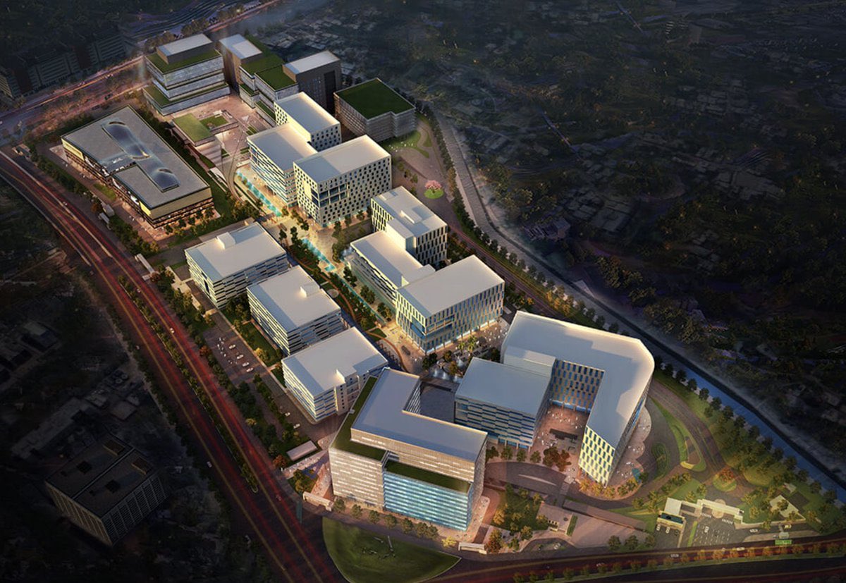 Ankan Roy on Twitter: "Construction work is taking place for the expansion of Candor Techspace ...
