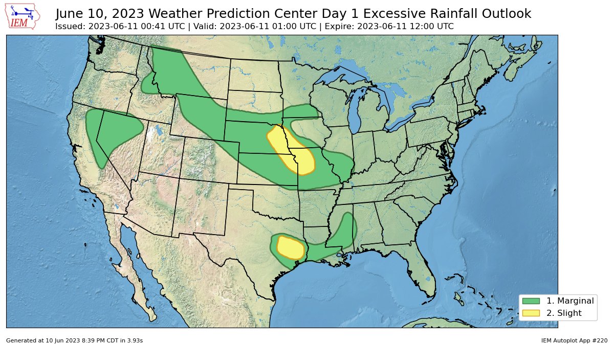 iembot_wpc on Twitter: "The Weather Prediction Center issues Day 1 Excessive Rainfall Outlook at ...