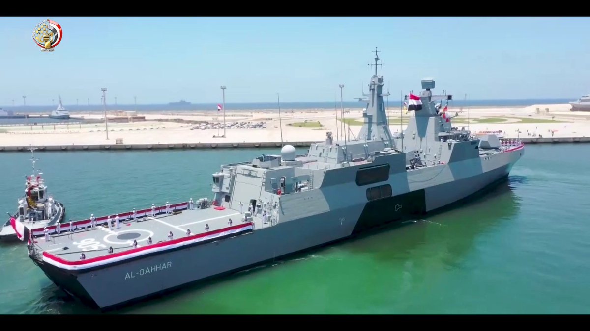 Mahmoud Gamal on Twitter: "Egyptian Navy's second MEKO A200-class frigate ENS Al Qahhar arrived ...