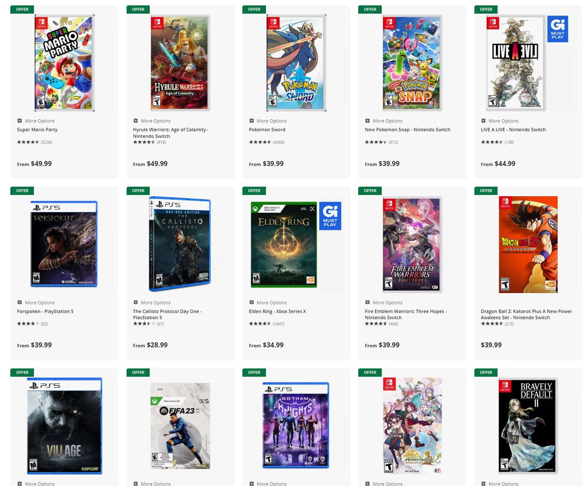 Wario64 on Twitter: "Buy 1, Get 1 free select games (new condition) at ...