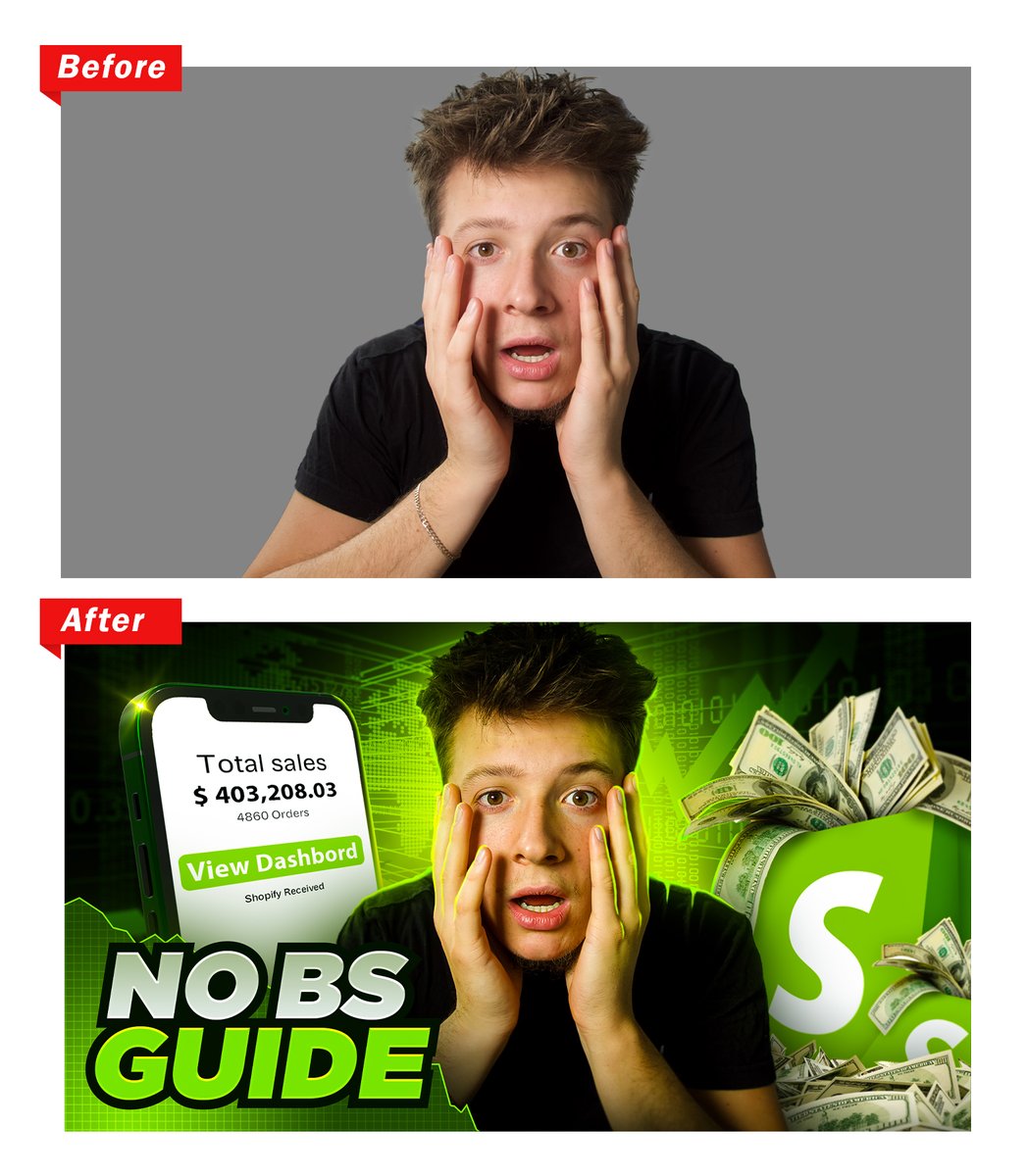 Xenthetix_Graphic on Twitter: "Before / After Thumbnail"