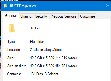 AJDerpatron on Twitter: "This is how big the source material folder for the RUST video is Trust ...