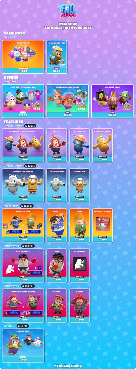 Fall Guys News on Twitter: "#FallGuys - Item Shop Saturday, 10th June ...