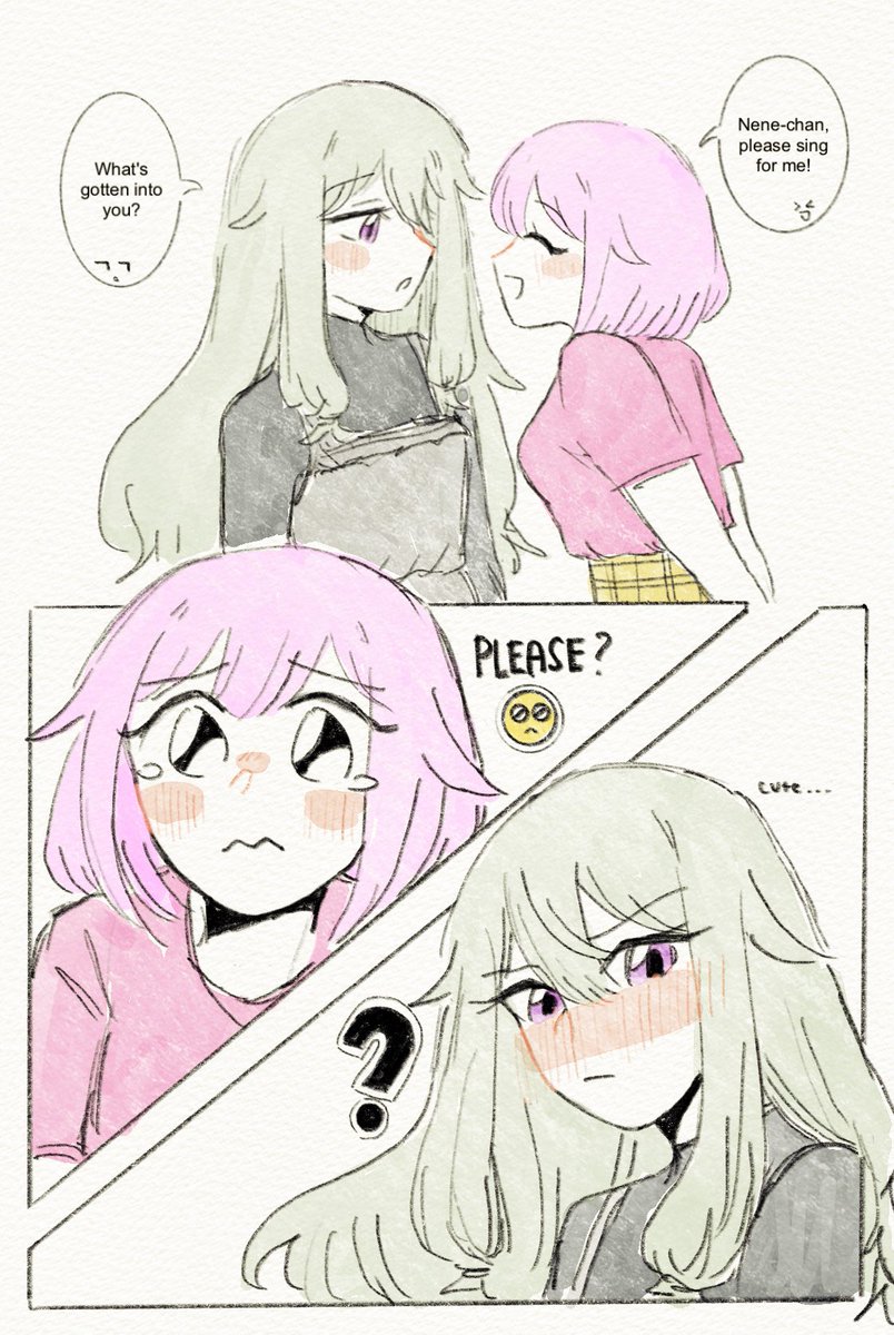 ina 🍬🤖 on Twitter: "emu and nene's singing (1/2) #prsk_FA #prsk_GL #emunene"