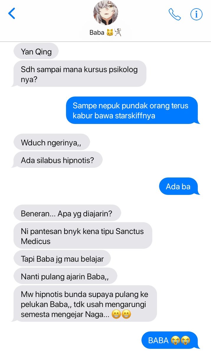 Aemond-ℛa (off) on Twitter: "HSR Chatfic Tweet - Yan Qing dan Baba Jing Yuan ft. #Jingren"