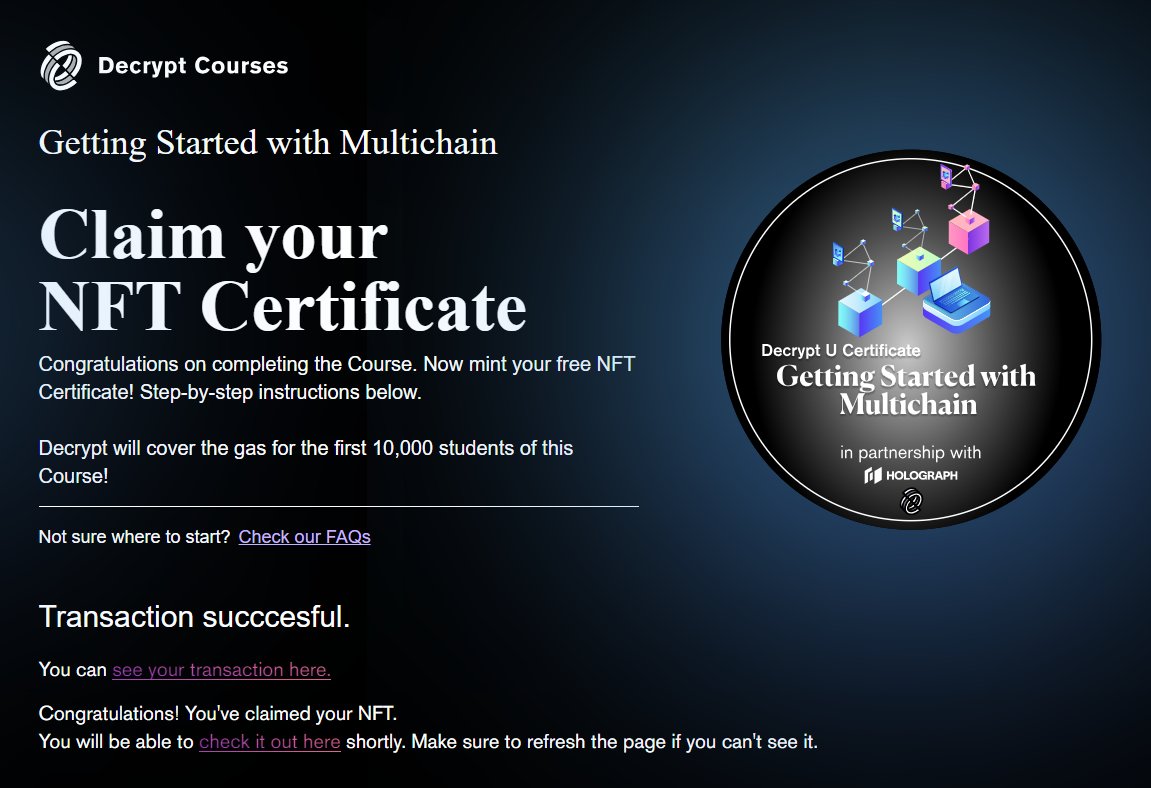 CryptoDuck 🔴 on Twitter: "Claim NFT Certificate @decryptmedia x @holographxyz --- 👉 https ...