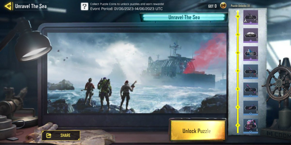 MewTwo on Twitter: "Good Night 🌃 Unravel The Sea Event is Completed.. #CODM #CoDMobile #CallofDuty"