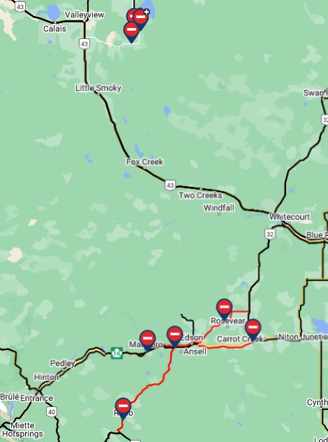 511 Alberta on Twitter: "The following highway closures remain in effect due to wildfire ...