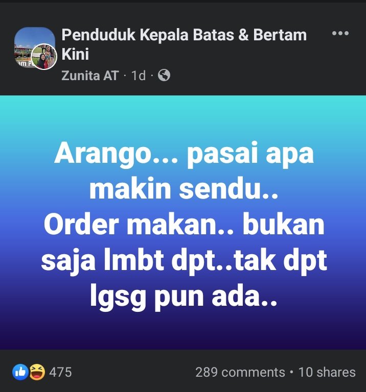 KepalaBatasKita 🇲🇾 on Twitter: "Admin xmau kata apa, admin dok pi support jugak kekadang. Orang ...