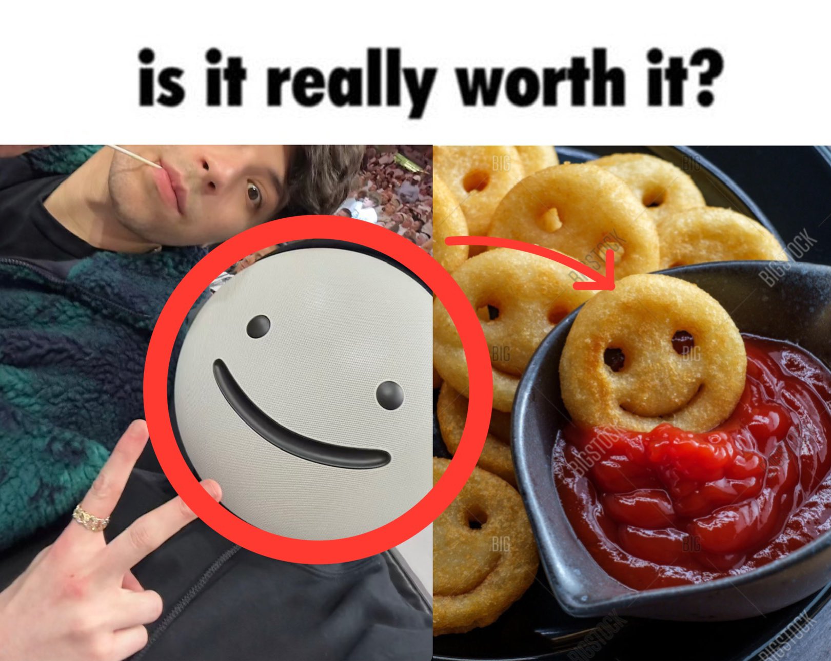 Smiley Fries Memes Cute Cartoon Food Vector Illustration French Fries