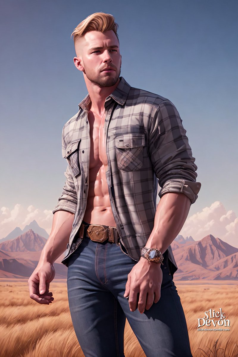 Slick Devon On Twitter Ranch Hand Muscle Hunk Aigenerated