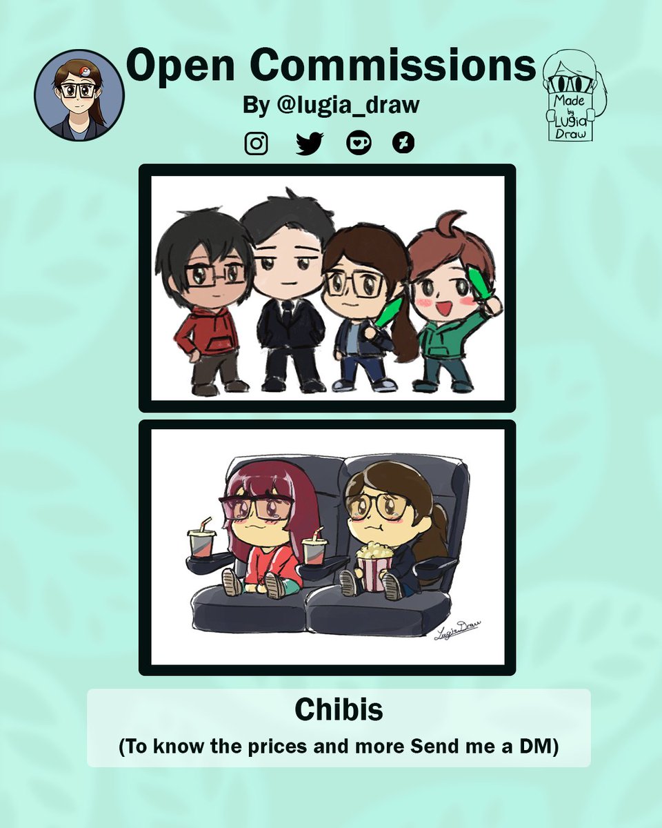 Lugia on Twitter: "I finally have a new commission flyer! I can draw backgrounds, characters and ...