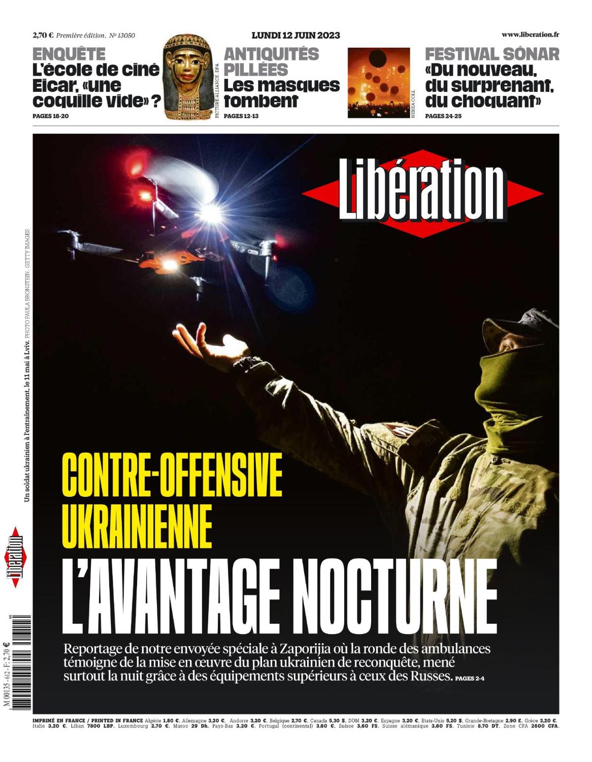 Libération on Twitter: "A la une de @Libe ce lundi : 🇺🇦 Contre-offensive ukrainienne : l ...