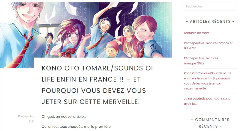 Animint on Twitter: "Le prix de la passion est décerné à l'article "Kono Oto Tomare/Sounds of ...