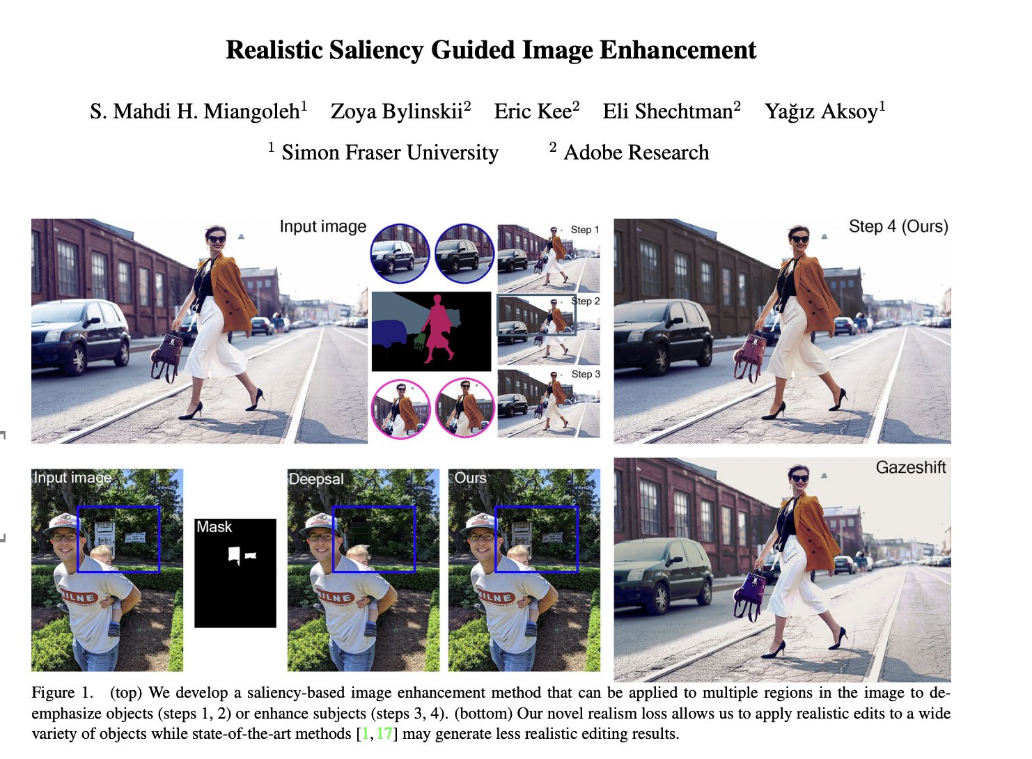 AK on Twitter: "Realistic Saliency Guided Image Enhancement paper page: https://t.co/hjJrN5BIot ...