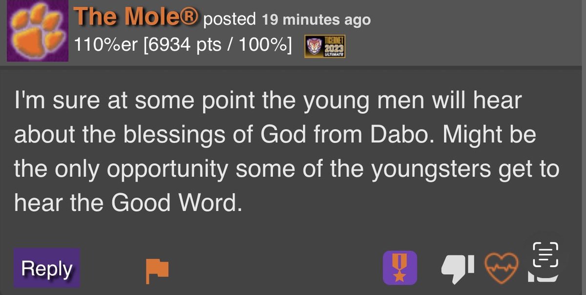 Message Board Geniuses on Twitter: "Hopefully Dabo can preach the good word to the #Clemson ...