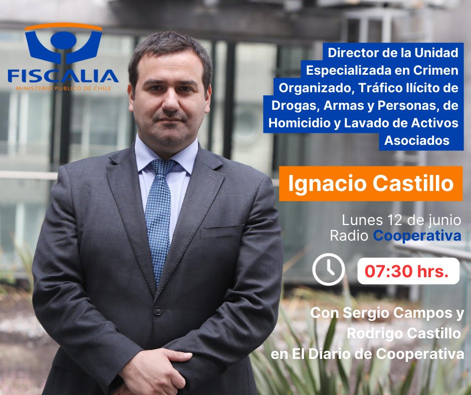 Fiscalía de Chile on Twitter: "📻 Mañana el director de la Unidad Especializada en Crimen ...