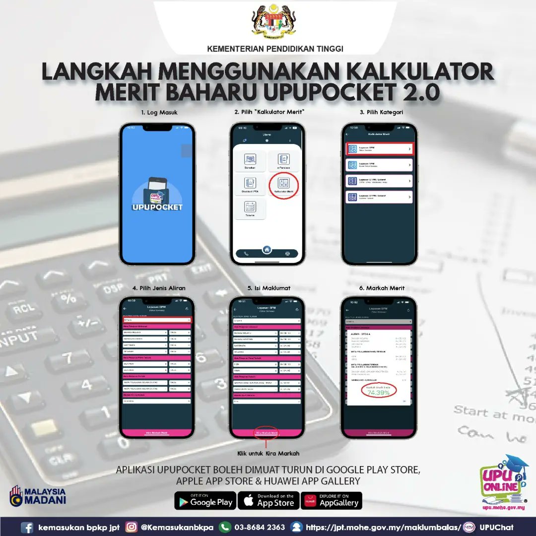 Kementerian Pendidikan Tinggi on Twitter: "UPUONLINE : KALKULATOR MERIT LEPASAN SPM 2021/2022 ...