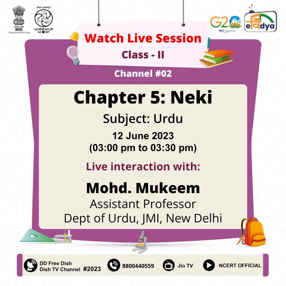 NCERT on Twitter: "Watch live interaction with experts for free and enhance your knowledge ...