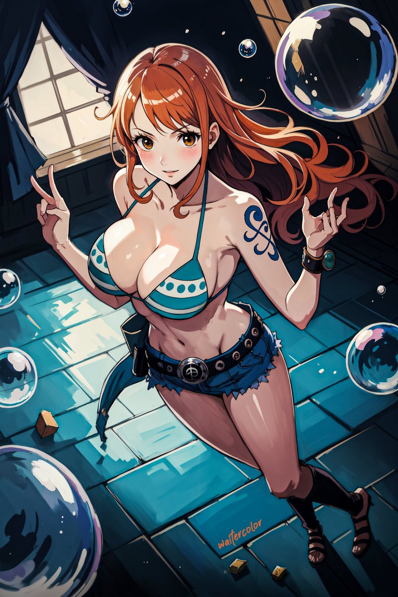 AI Hotties on Twitter: "RT @wAItercolor: [ Nami ] 🧡 ~One Piece~"