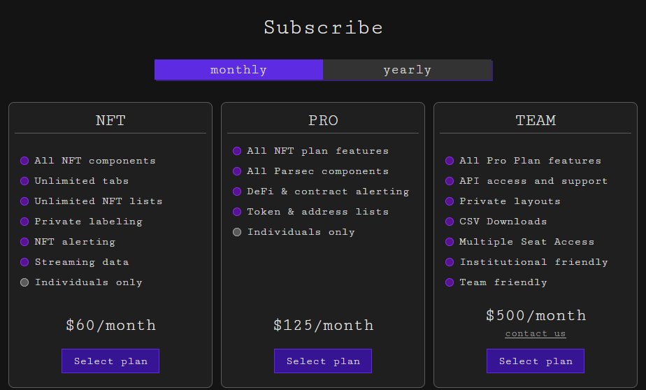 Prodyz.eth on Twitter: "First get yourself a @parsec_finance subscription because without it you ...