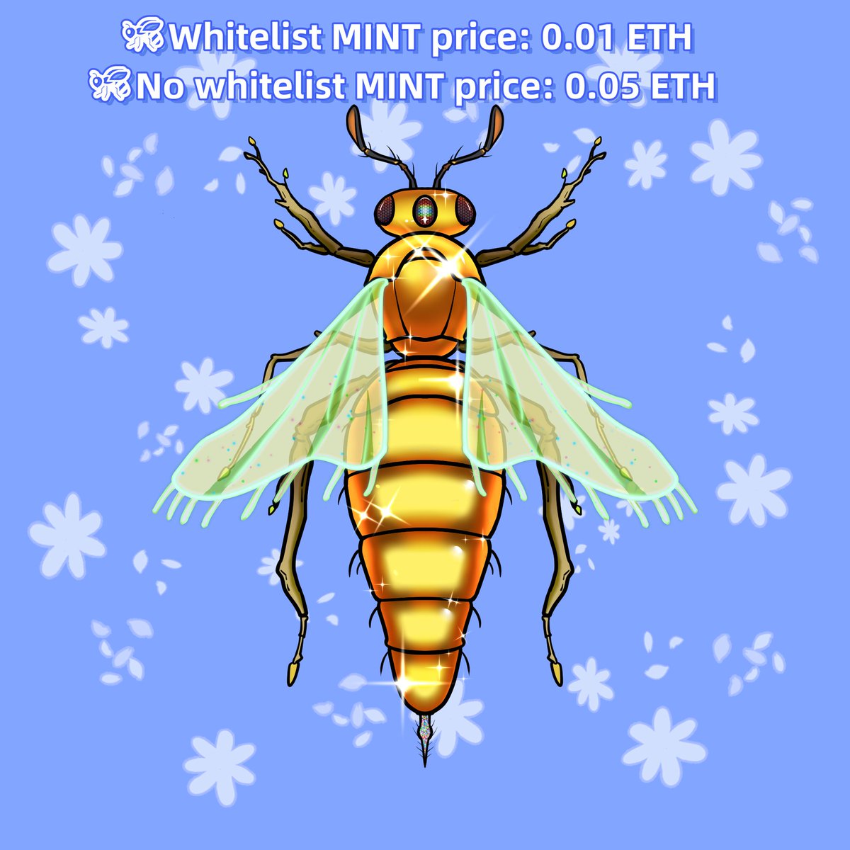 Queen Bee NFT | 🐝Bee Club on Twitter: "📢🐝Queen Bee NFT Whitelist Benefits Draw 1 NFT + 50 ...