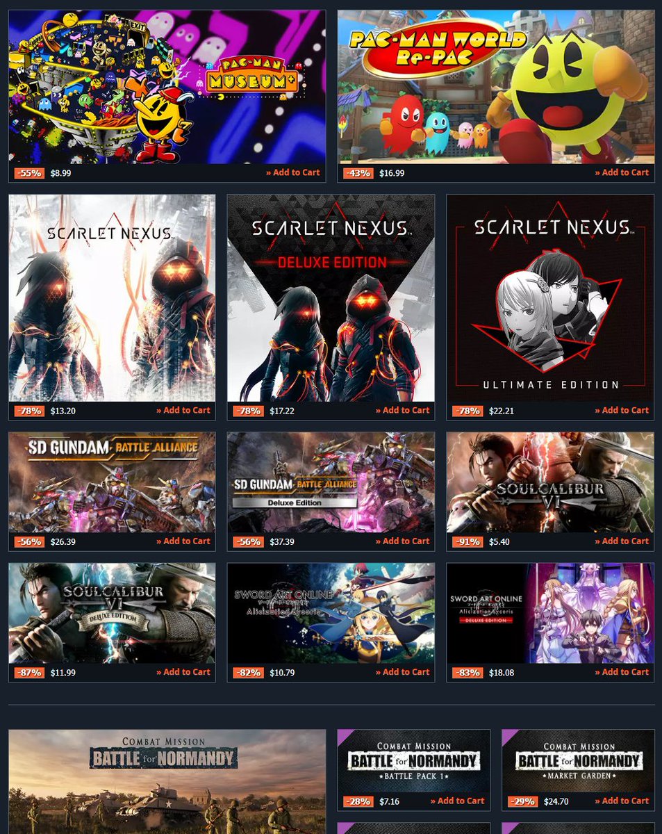 Wario64 on Twitter: "Bandai Namco sale, team17 sale, and more on Gamesplanet weekly deals http ...