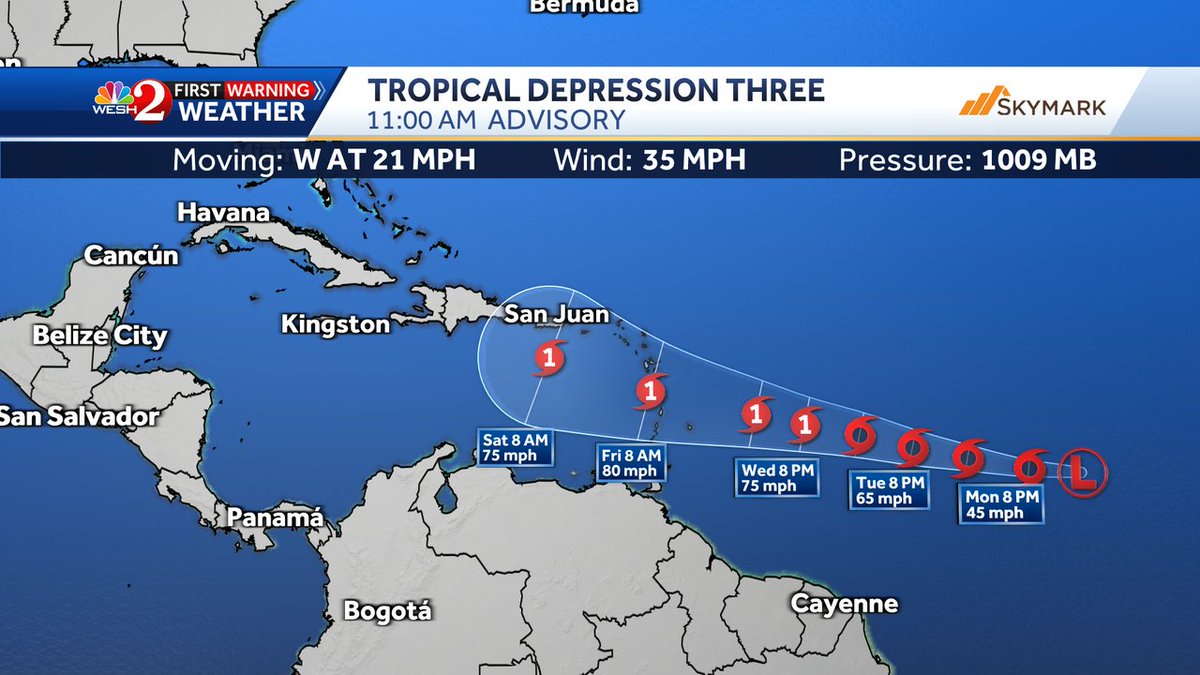 Kellianne Klass Wesh On Twitter Tropics Invest 92 L Is Now Tropical