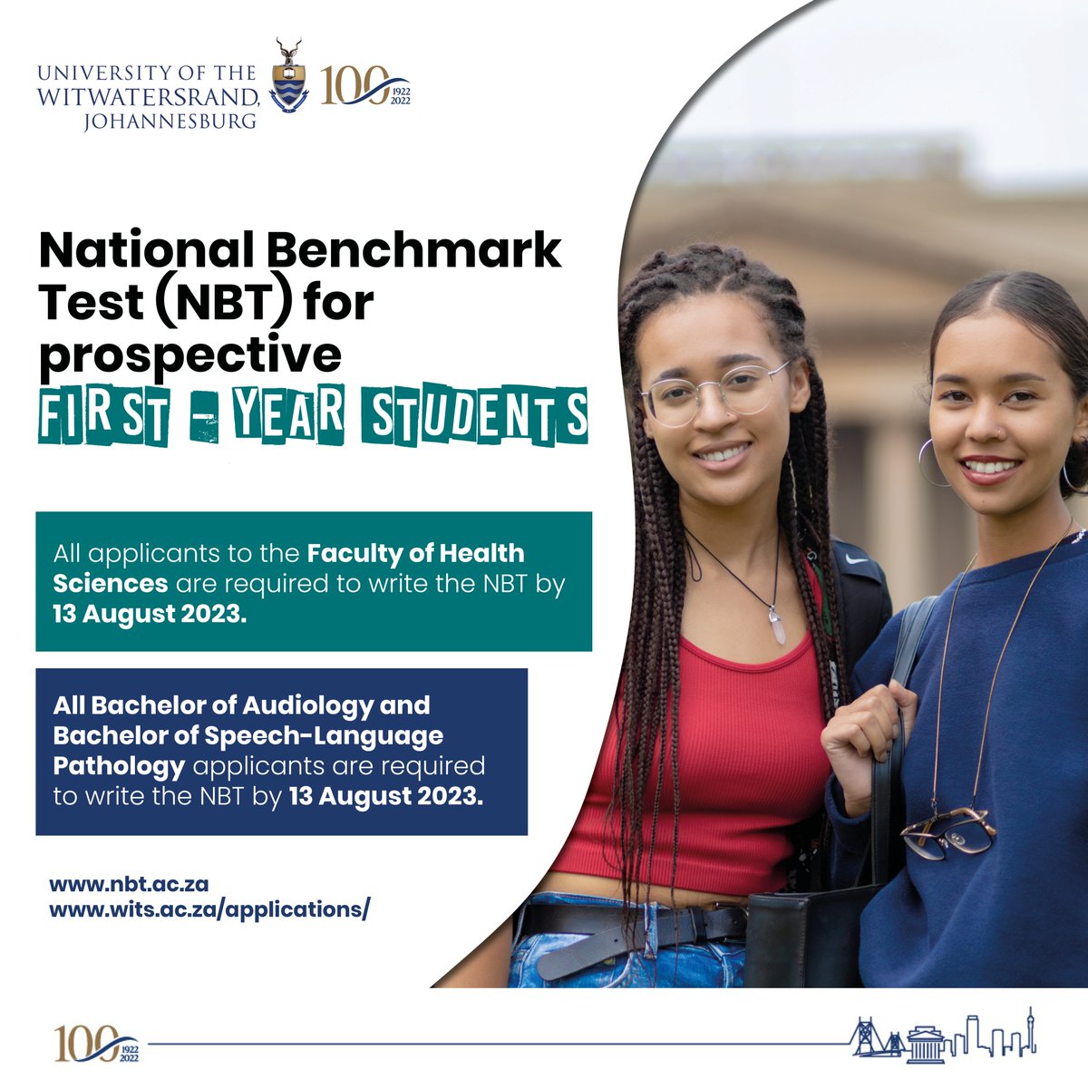 Wits University on Twitter: "ICYMI: Write your NBT by 13 August 2023."