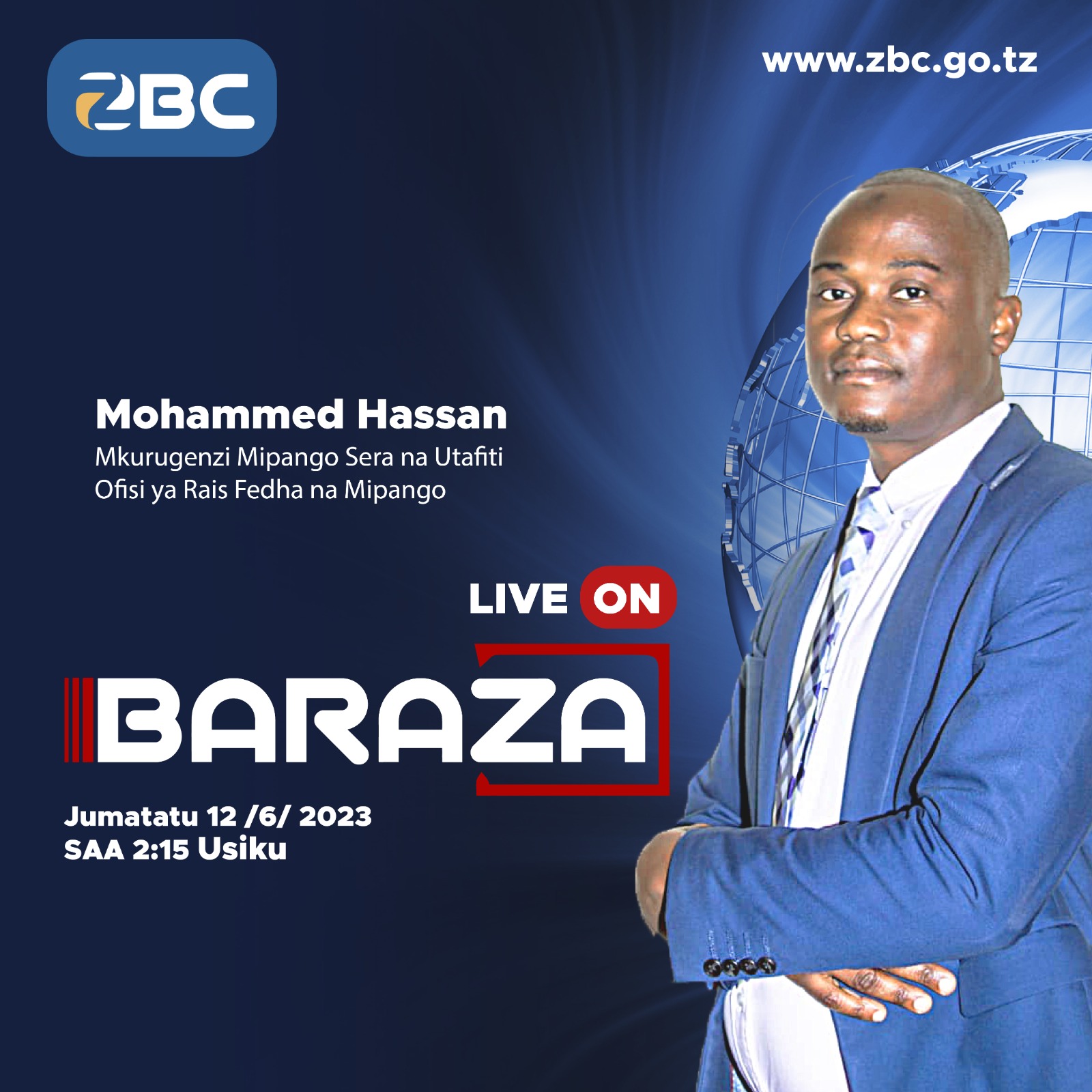 ZBC Zanzibar on Twitter: "Kwenye Baraza la ZBC, leo Juni 12, 2023 tutakuwa mubashara na ...