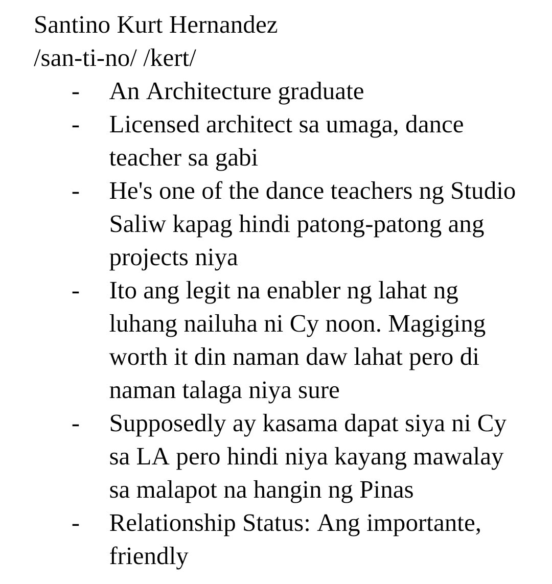 jeongcheol filo au 📌 on Twitter: "— Arch. Santino Kurt Hernandez — Engr. Vincent Aicon Zarosa ...