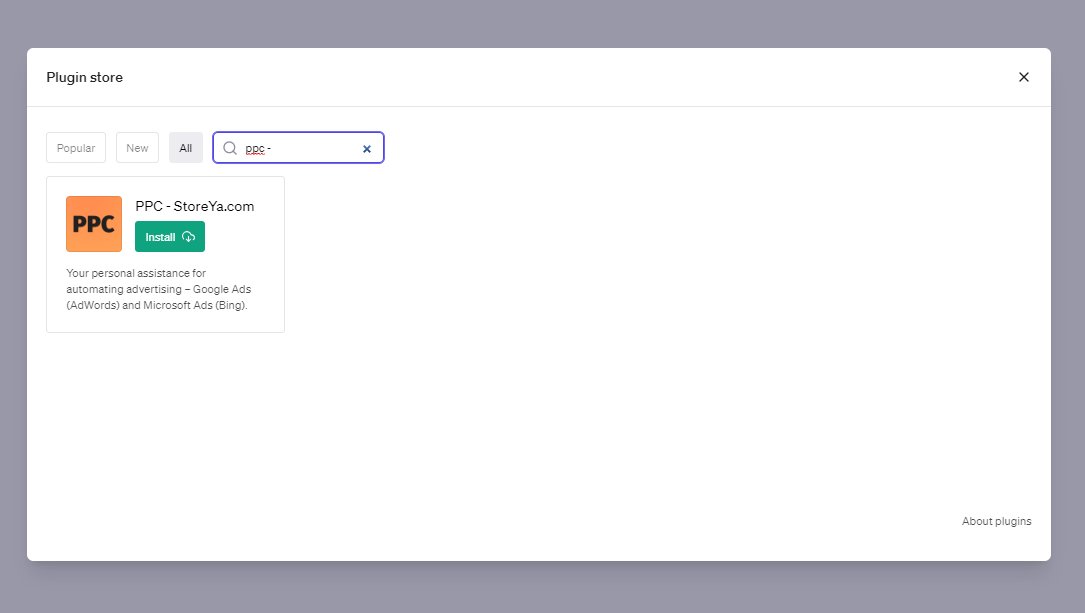 StoreYa on Twitter: "StoreYa PPC plugin for ChatGPT was launched as one of the first 300 plugins ...